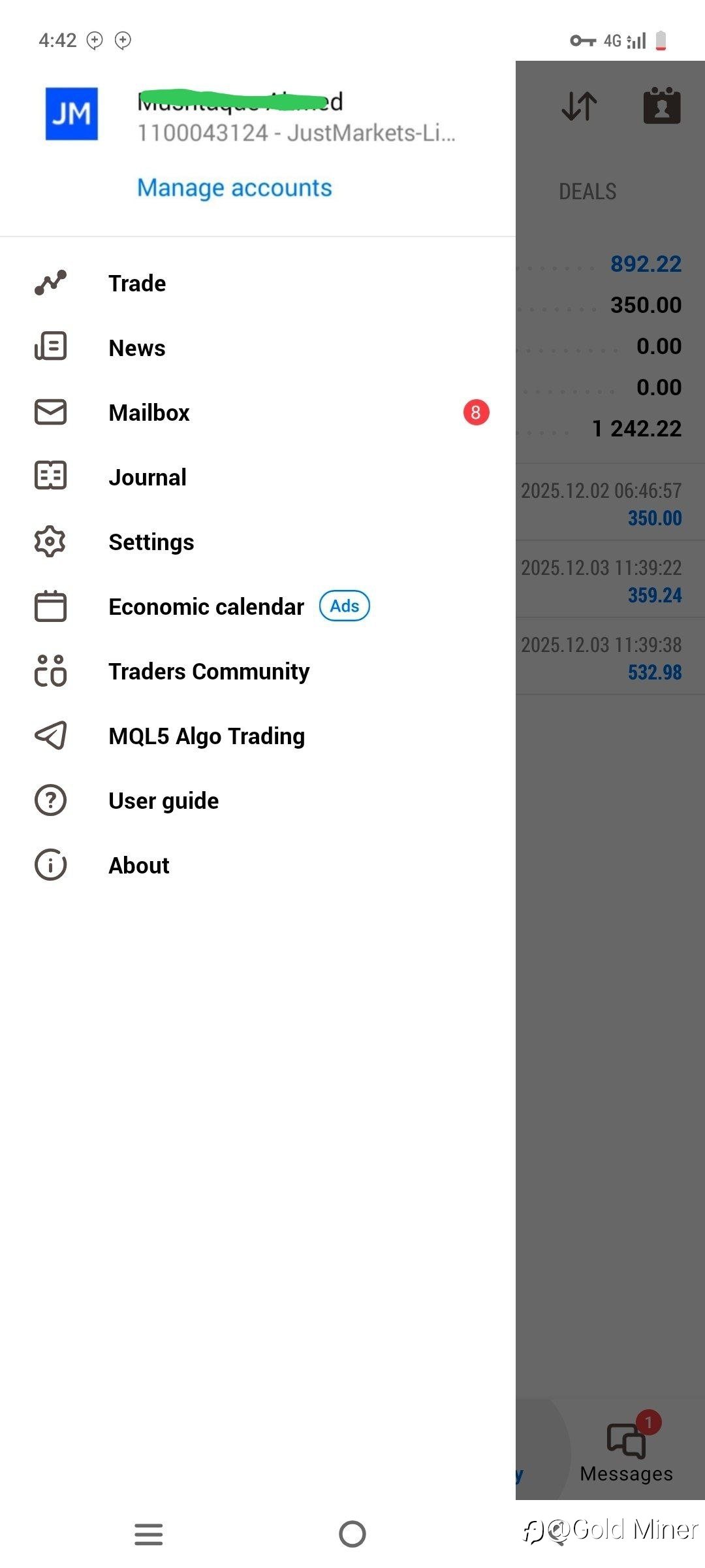 Gold Miner's Profile - Followme Trading Community